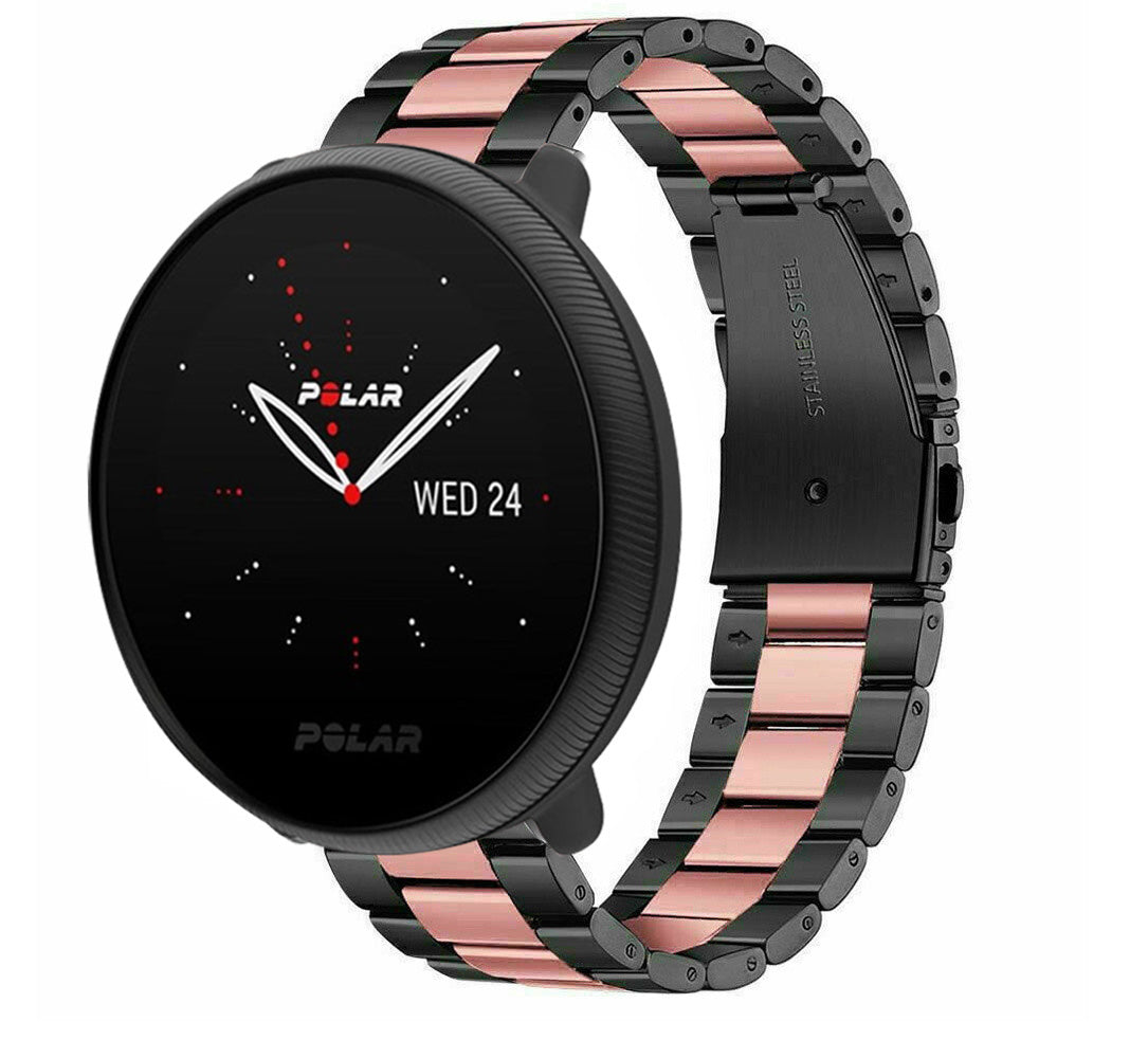 Polar Ignite 3 Steel Strap (Black/Pink)